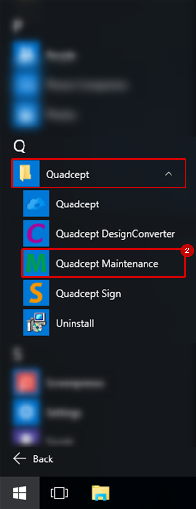 Quadcept Maintenance - About Quadcept Maintenance